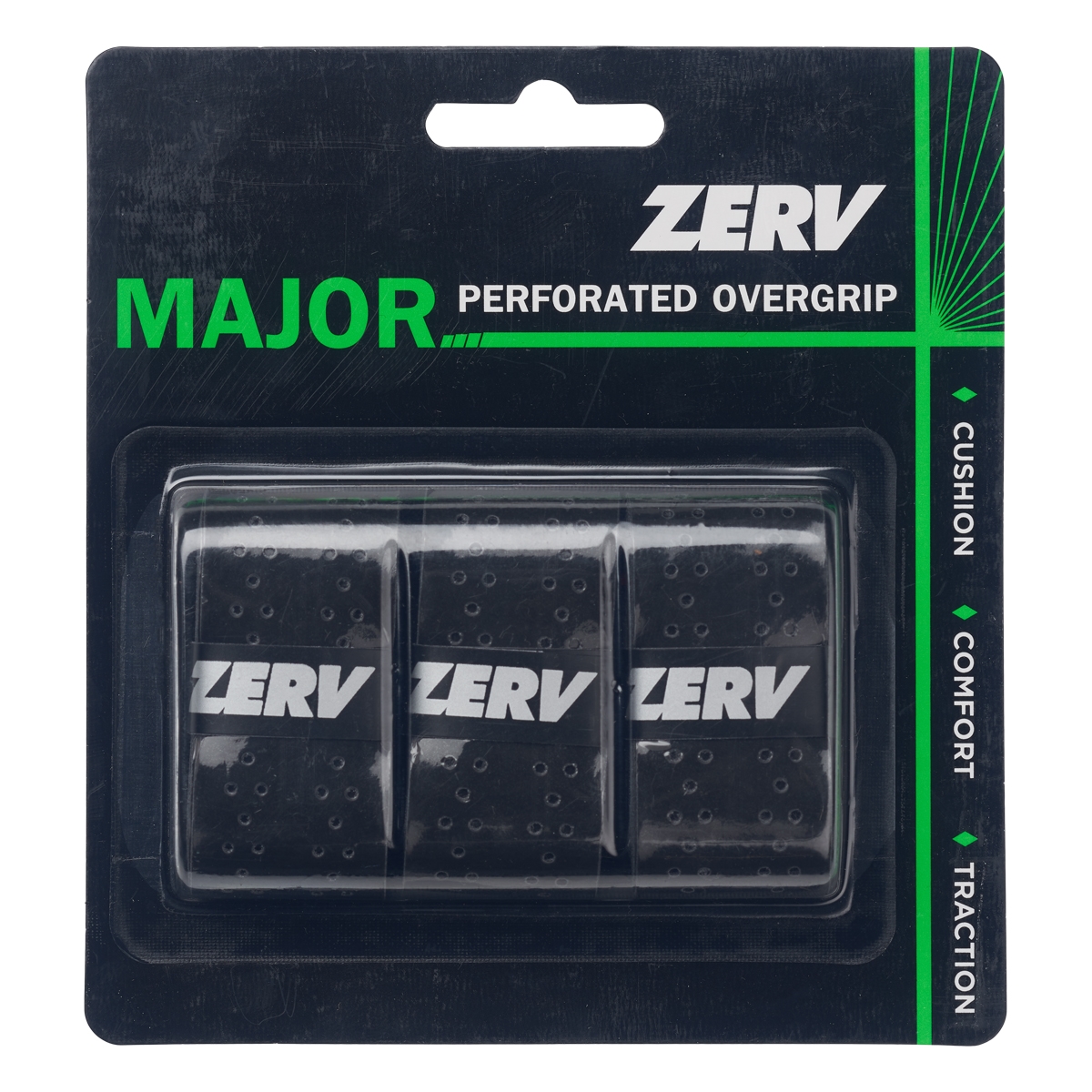 ZERV Major Perforated Overgrip 3er-Pack Schwarz | Shop Online