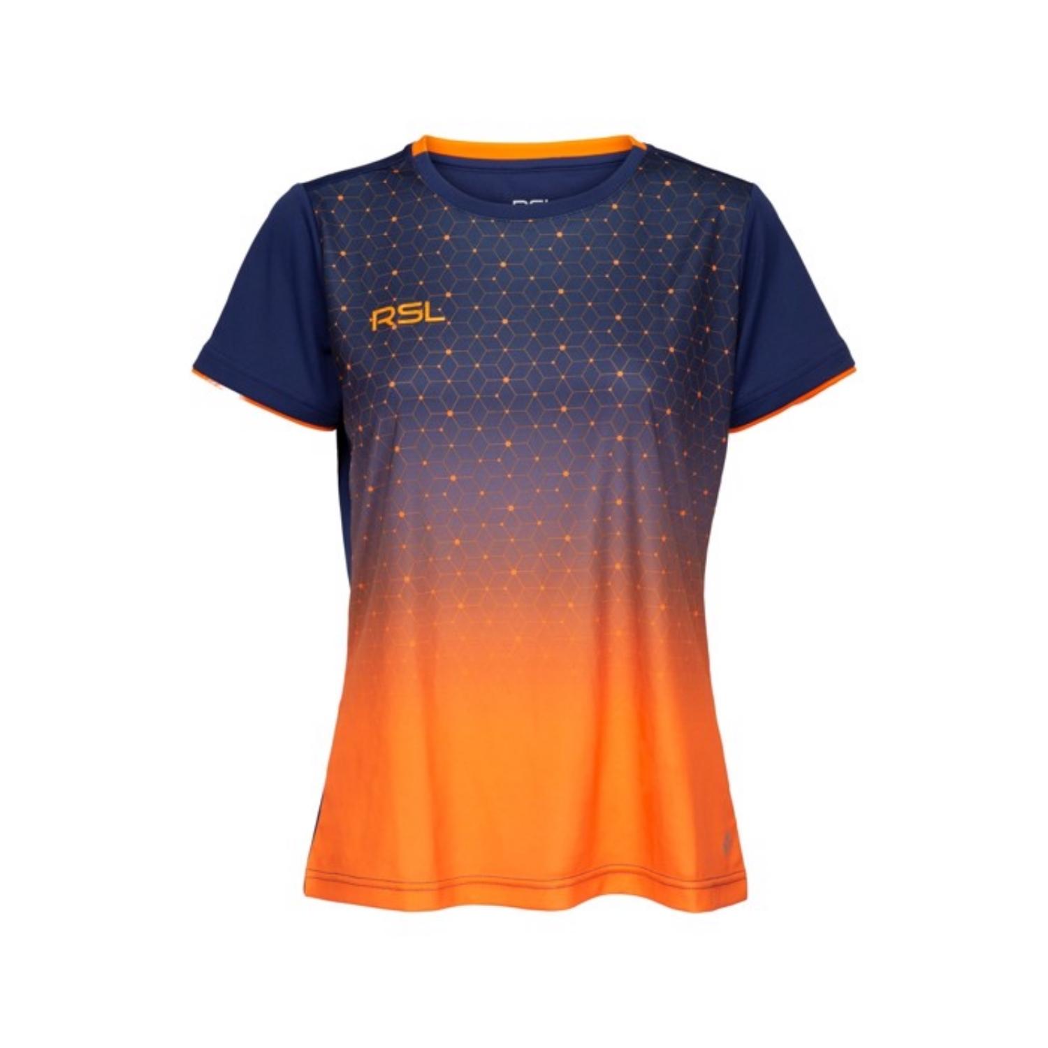 RSL Cirium Damen T-Shirt Navy/Orange | Badminton Tee ⇒ Hier kaufen