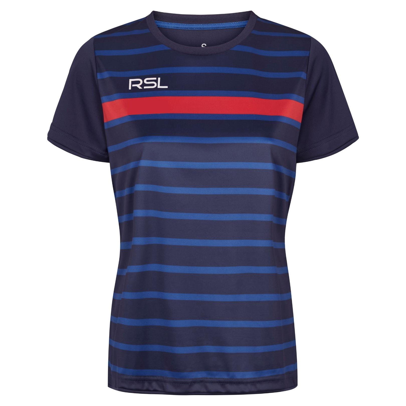 RSL Exo Women T-shirt Blue/Red - Badmintonshop