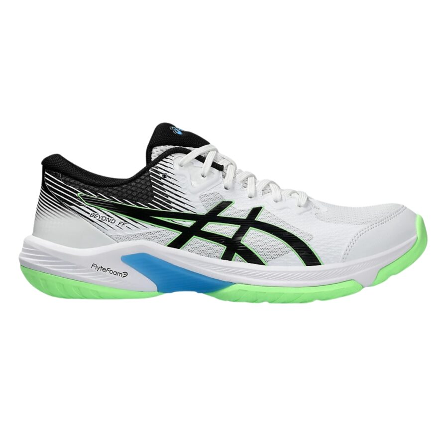Asics Beyond FF White/Lime | Stabiler Badmintonschuh