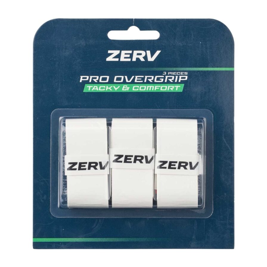 ZERV Pro Overgrip 3-Pack White | Badminton Griffband!