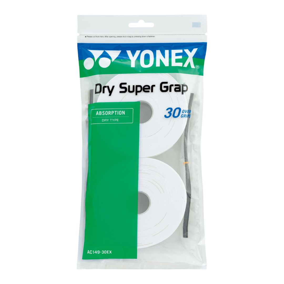 Yonex Dry Super Grap 30-Pack White | Badminton Griff
